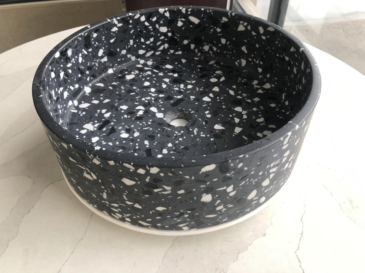 Black Terrazzo Basin - Loong Stone China Natural Stone Suppliers Stone ...
