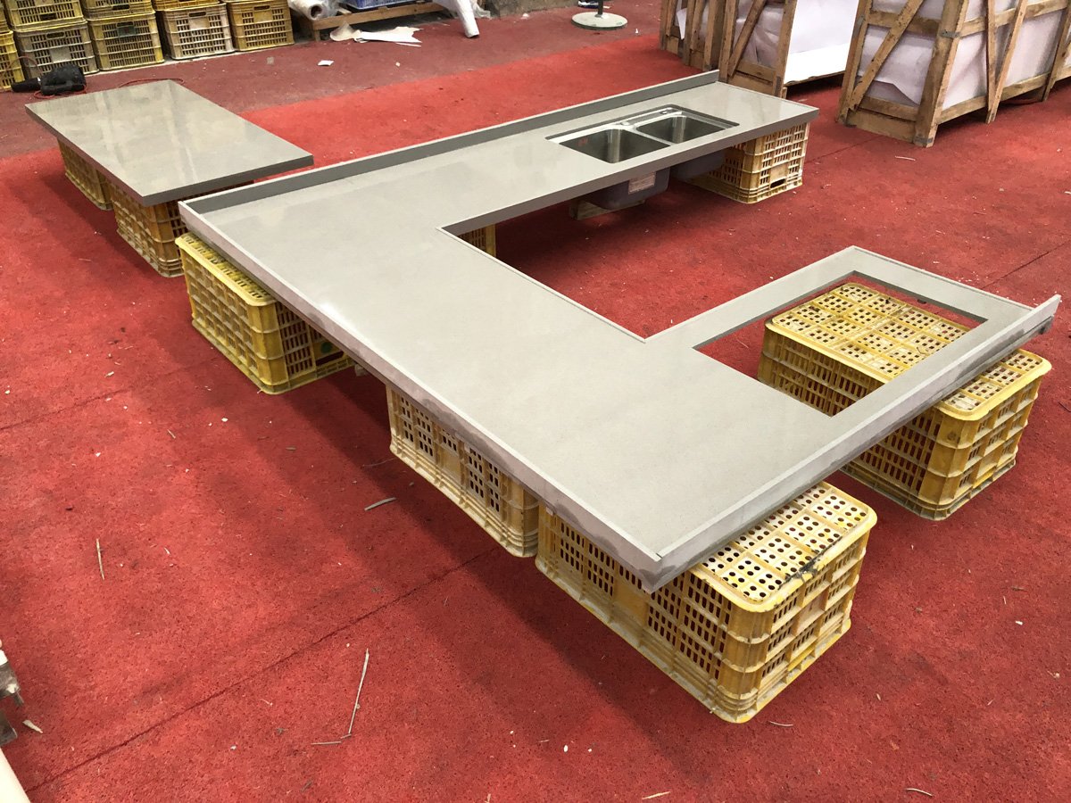 Grey Quartz Kitchen Countertops - Loong Stone China Natural Stone ...